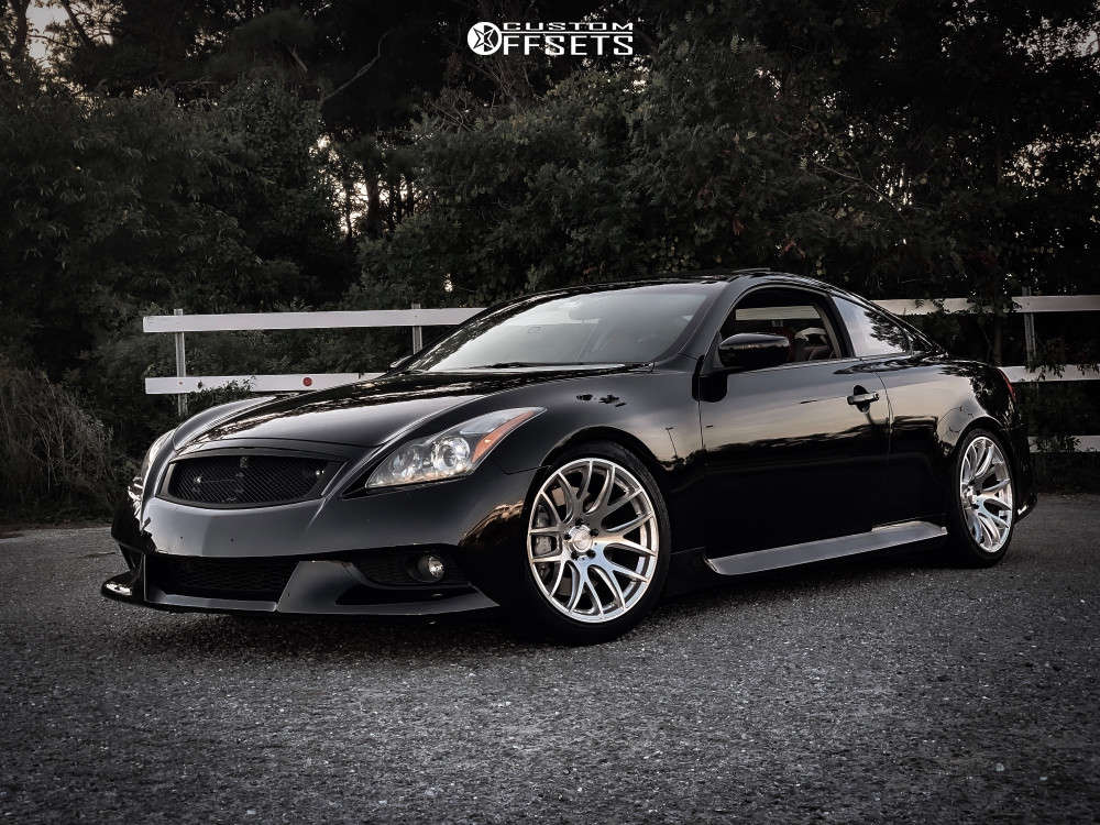 2011 INFINITI G37 with 19x9.5 35 ESR Sr12 and 255/40R19 Firestone ...