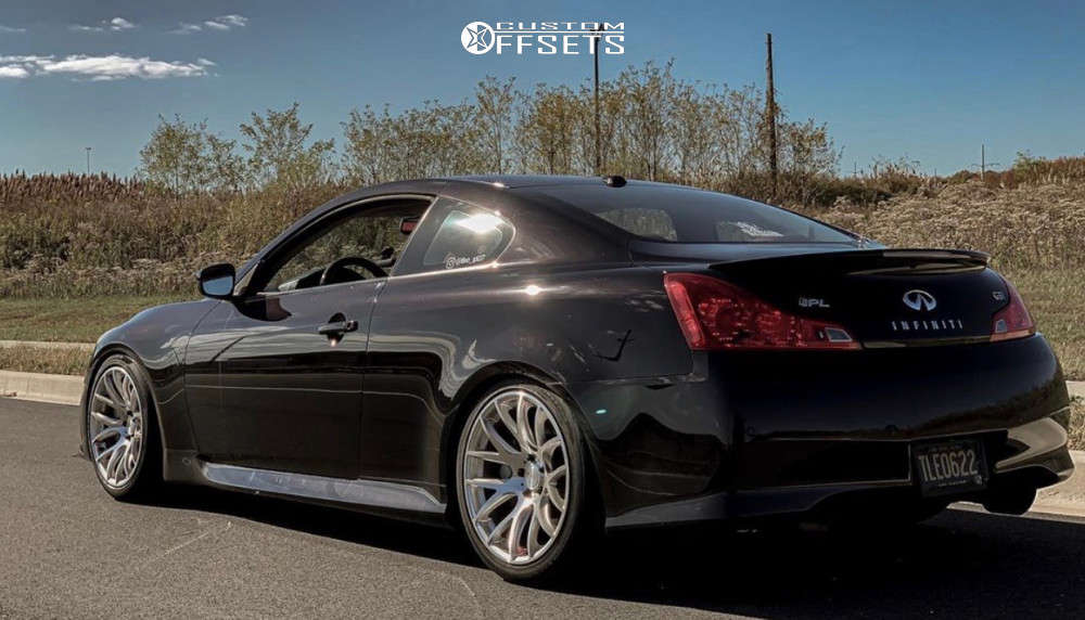 2011 INFINITI G37 with 19x9.5 35 ESR Sr12 and 255/40R19 Firestone ...