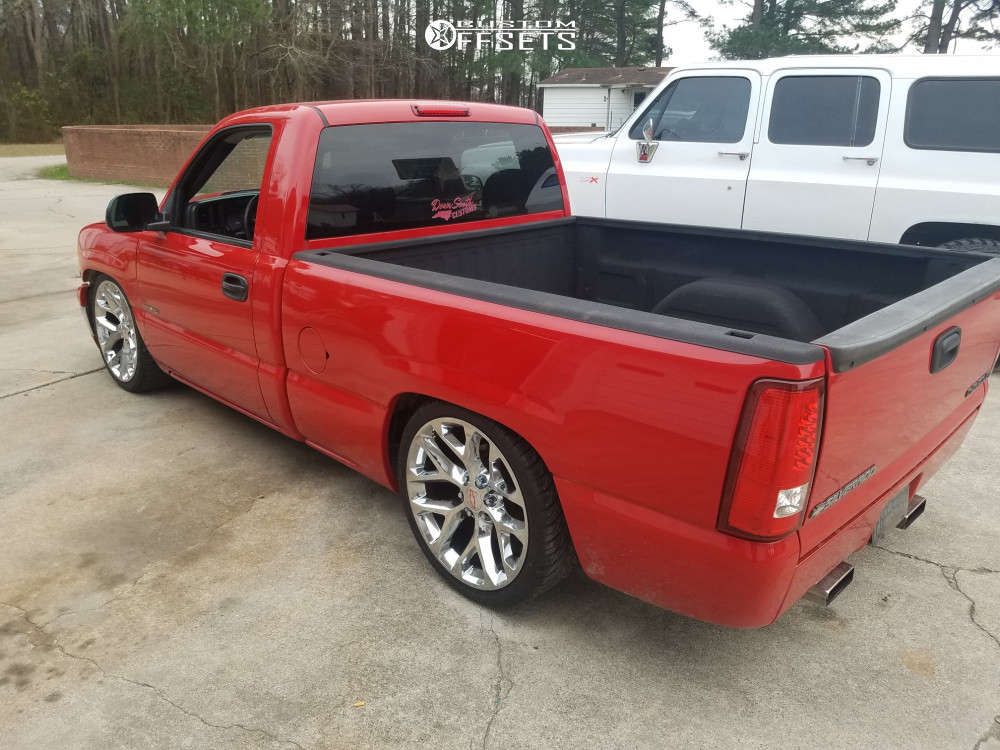 2002 Chevrolet Silverado 1500 with 22x9 24 Wheel Replicas V1182 and 255 ...