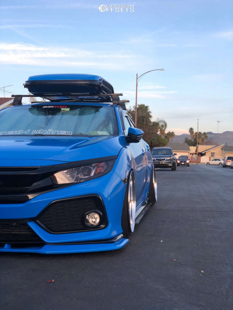 2017 Honda Civic with 18x10.25 22 SSR Decolte and 225/35R18 Federal 595 ...