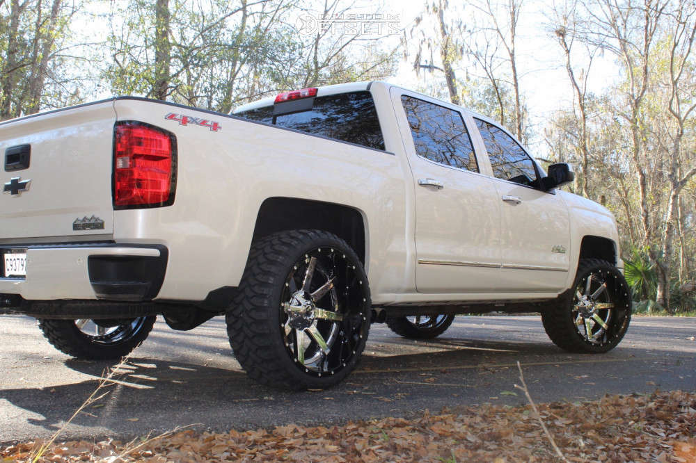 2015 Chevrolet Silverado 1500 with 24x12 -44 Fuel Maverick D260 and 33/ ...