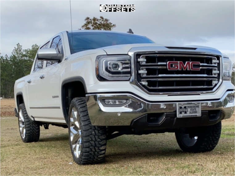 2016 GMC Sierra 1500 with 24x10 31 Factory Reproductions Fr59 and 35/12.5R24 Haida Mud Champ and ...