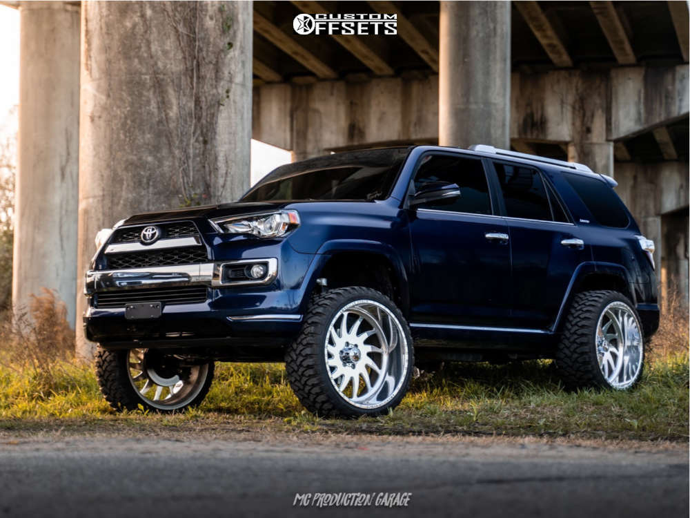 2016 Toyota 4Runner with 24x12 -40 American Force Spirit Ss and 33/12 ...