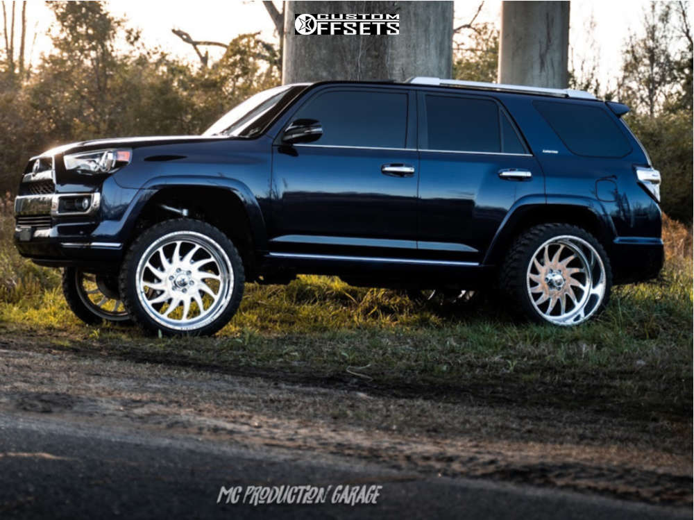 2016 Toyota 4Runner with 24x12 -40 American Force Spirit Ss and 33/12 ...