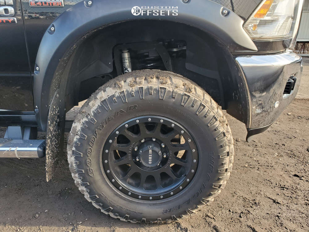 2016 Ram 2500 with 18x9 -12 Method Nv and 35/12.5R18 Goodyear Wrangler ...