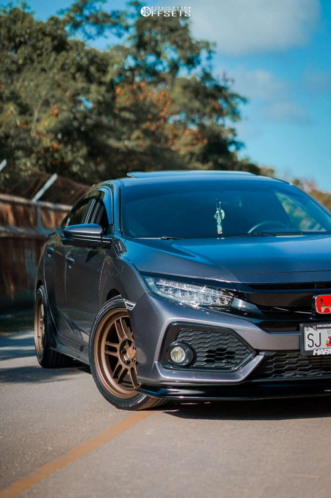 2018 Honda Civic with 18x8.5 30 ESR SR11 and 245/40R18 Nexen N Fera Au7 ...