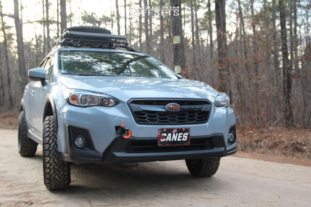 2018 Subaru Crosstrek with 15x7 15 Relations Race Wheels RR2-S and 235 ...