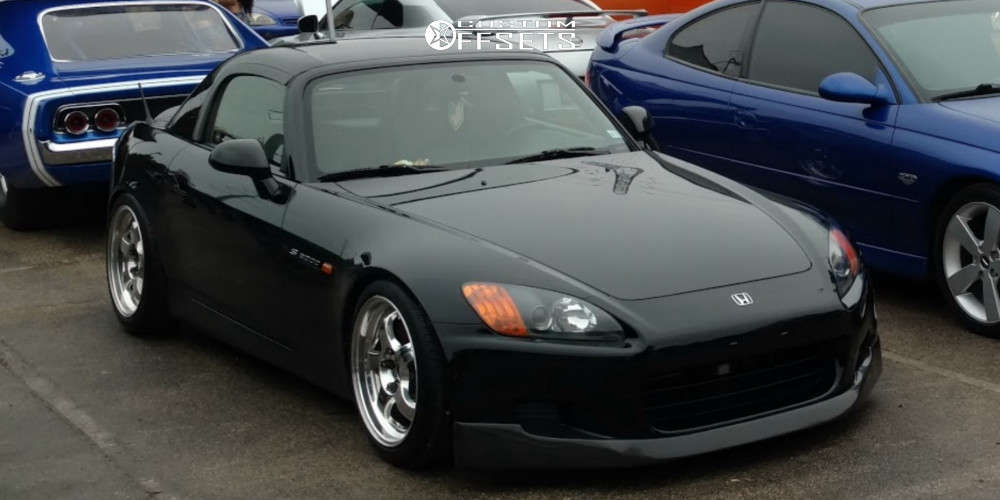 2001 Honda S2000 with 17x8 35 Work Meister S1r and 205/45R17 Nankang NS ...