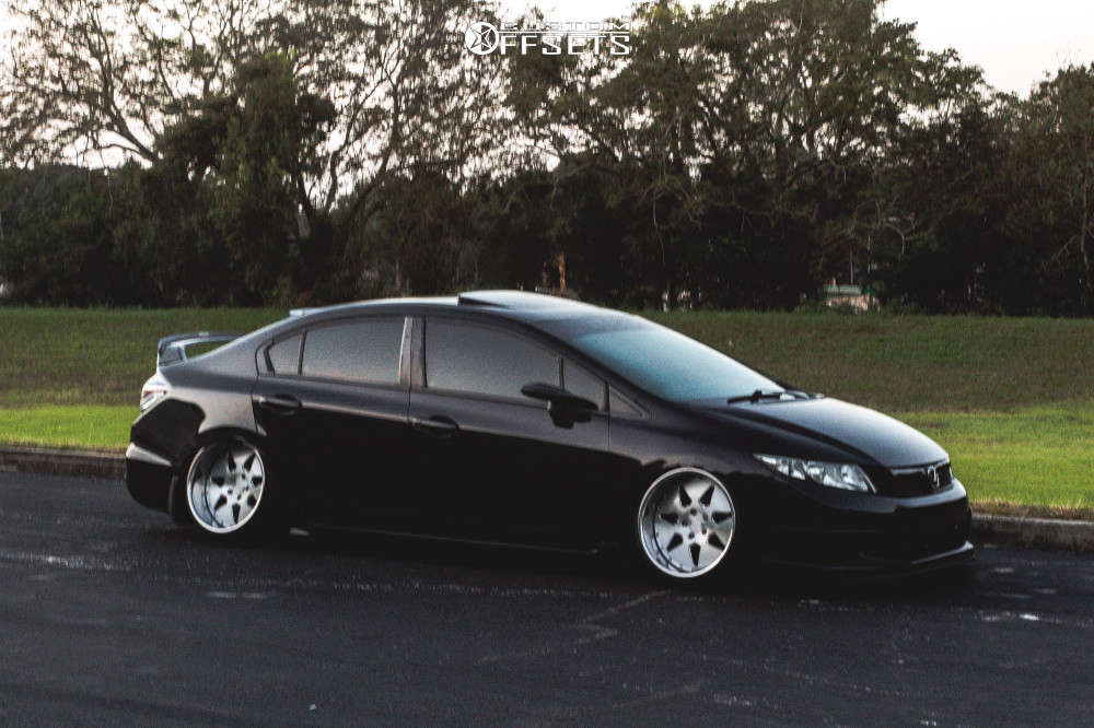 2013 Honda Civic with 18x10 0 VIP Modular VX-310/VX-810 and 215/35R18 ...