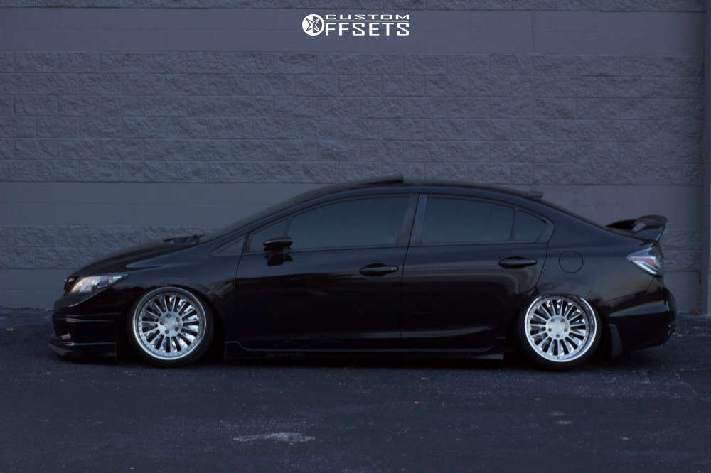 2013 Honda Civic with 18x10 0 VIP Modular VX-310/VX-810 and 215/35R18 ...