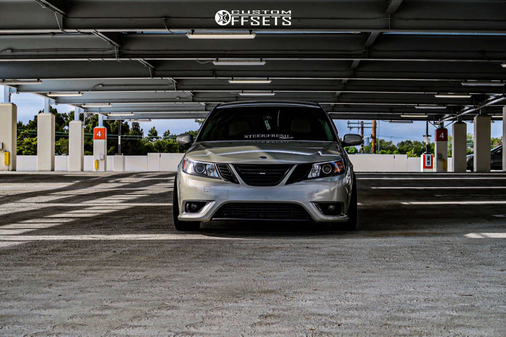 2008 Saab 9-3 with 18x8.5 35 AVID1 AV30 and 225/40R18 Nankang NS-20 and ...
