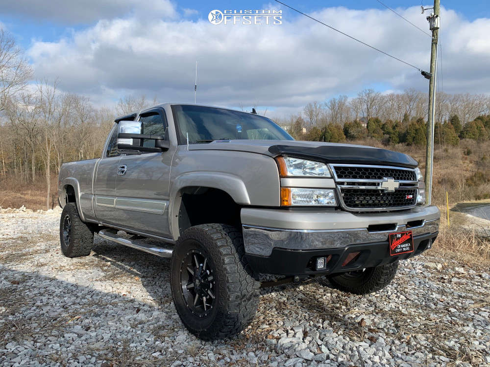 2006 Chevrolet Silverado 1500 with 17x9 -12 Mayhem Arsenal and 33/12 ...