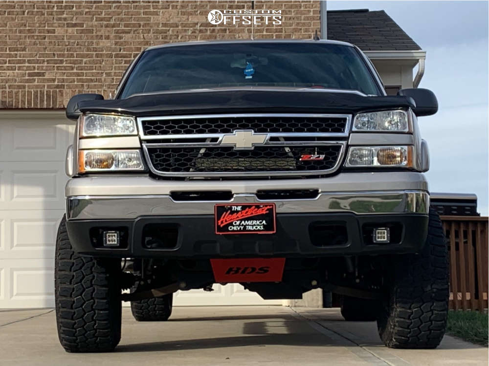 2006 Chevrolet Silverado 1500 with 17x9 -12 Mayhem Arsenal and 33/12 ...