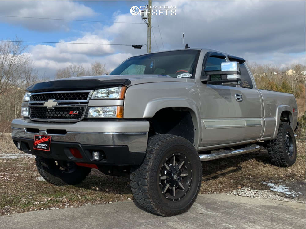 2006 Chevrolet Silverado 1500 with 17x9 -12 Mayhem Arsenal and 33/12 ...