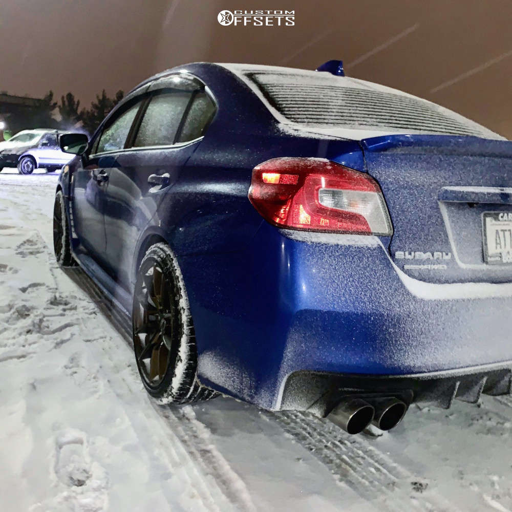 2020 Subaru WRX with 18x9.5 35 Option Lab R716 and 245/40R18 Goodyear ...