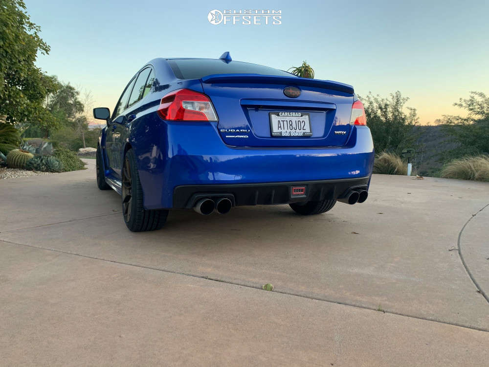 2020 Subaru WRX with 18x9.5 35 Option Lab R716 and 245/40R18 Goodyear ...