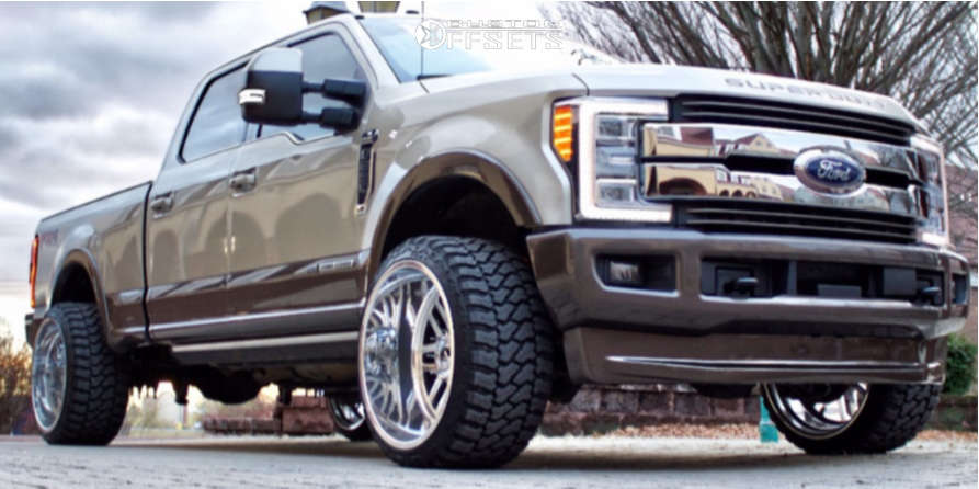 2017 Ford F-250 Super Duty with 22x12 -51 Fuel Forged Ff66 and 33/14 ...