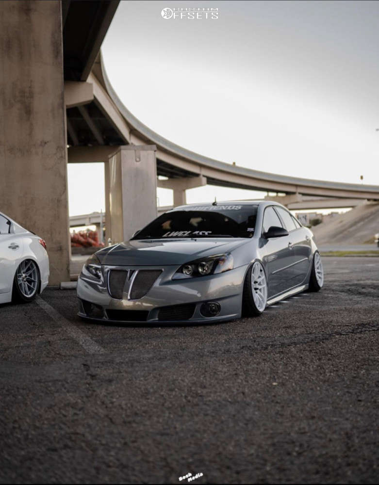 2008 Pontiac G6 with 18x9.5 38 Work Emotion Cr Kiwami and 215/40R18 ...