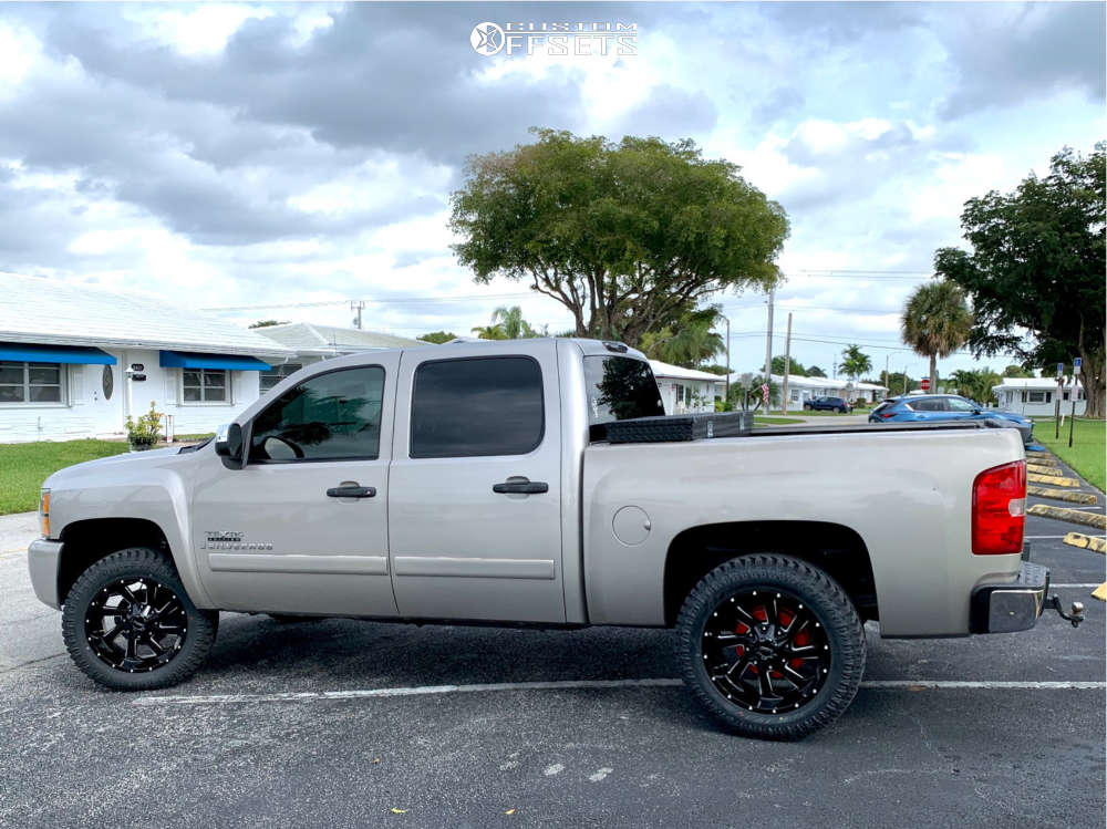 2008 Chevrolet Silverado 1500 with 20x10 -24 Savage Sa18 and 33/12.5R20 ...