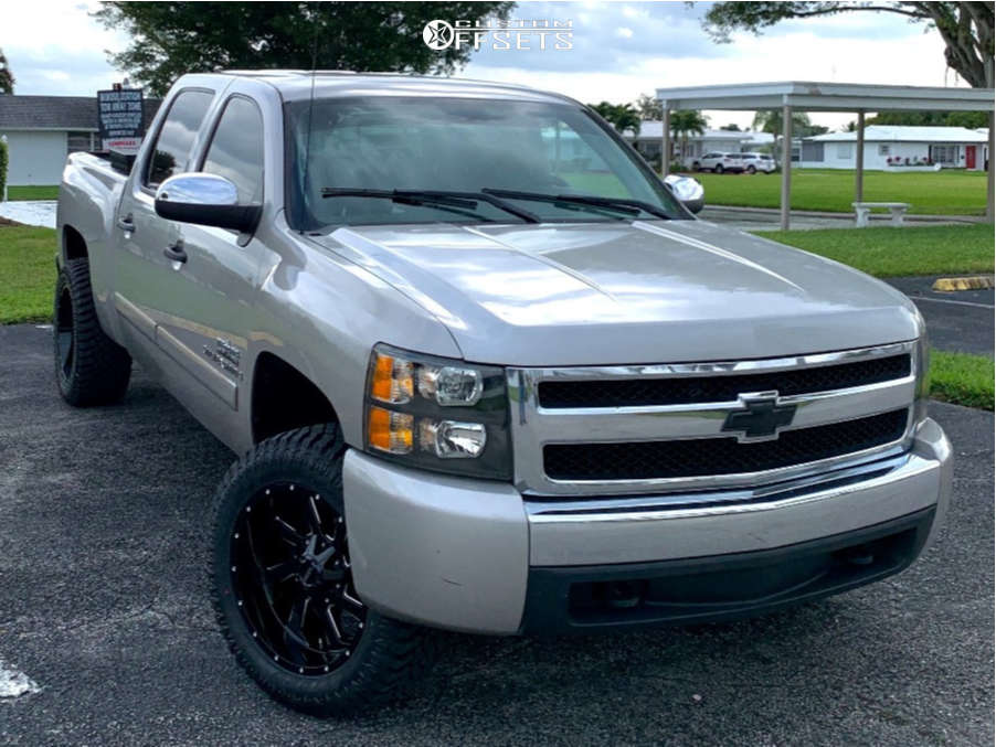 2008 Chevrolet Silverado 1500 with 20x10 -24 Savage Sa18 and 33/12.5R20 ...