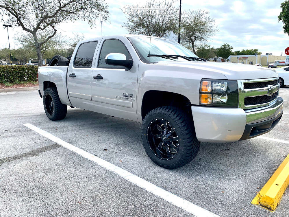 2008 Chevrolet Silverado 1500 with 20x10 -24 Savage Sa18 and 33/12.5R20 ...