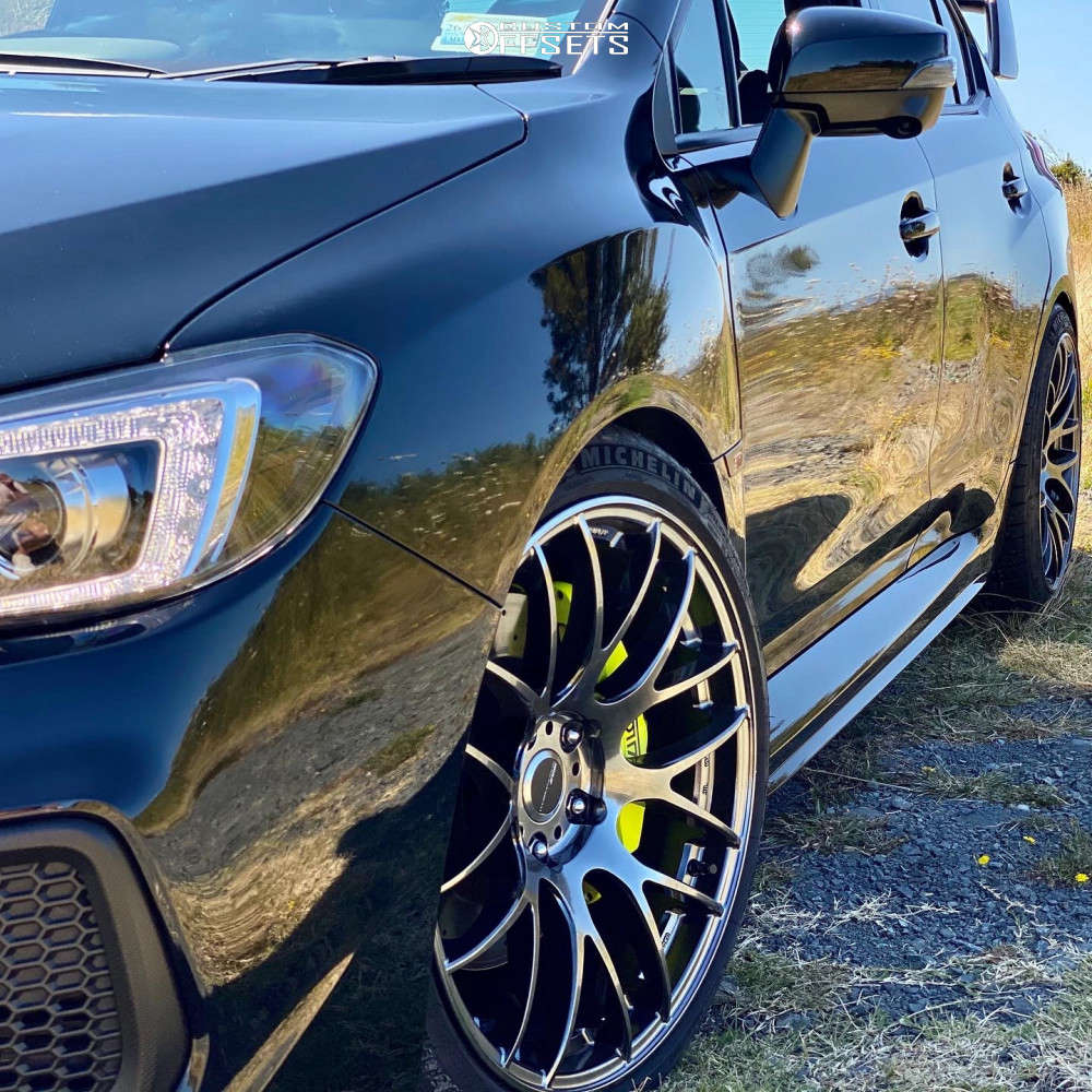 2018 Subaru WRX STI with 19x9.5 38 Work Emotion M8r and 255/35R19 ...