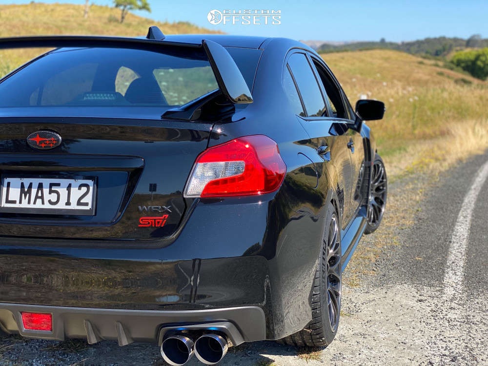 2018 Subaru WRX STI with 19x9.5 38 Work Emotion M8r and 255/35R19 ...