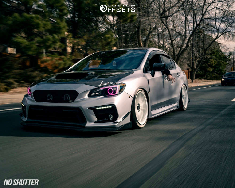 2018 Subaru WRX with 18x9.5 35 Cosmis Racing R1 and 255/35R18 Firestone ...