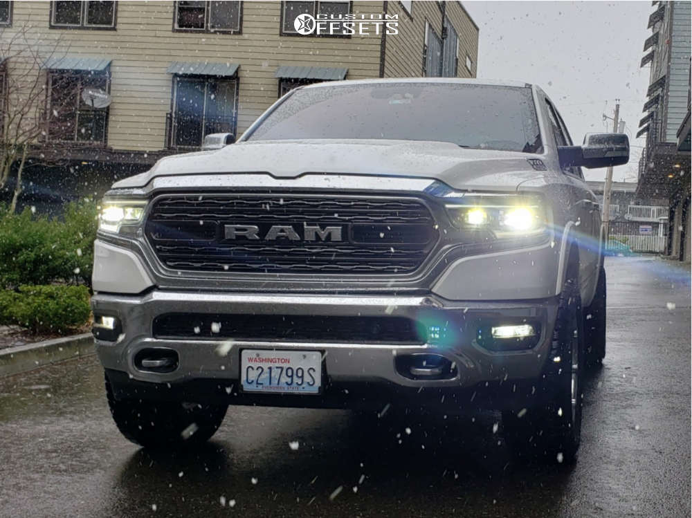 2019 Ram 1500 with 20x9 12 XD Badlands and 295/60R20 Falken WildPeak ...