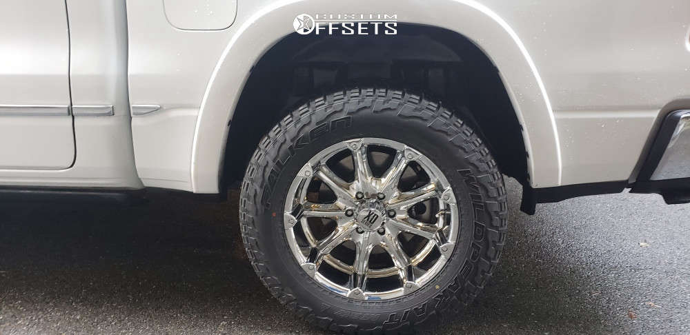 2019 Ram 1500 with 20x9 12 XD Badlands and 295/60R20 Falken WildPeak ...