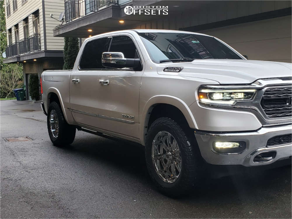 2019 Ram 1500 with 20x9 12 XD Badlands and 295/60R20 Falken WildPeak ...