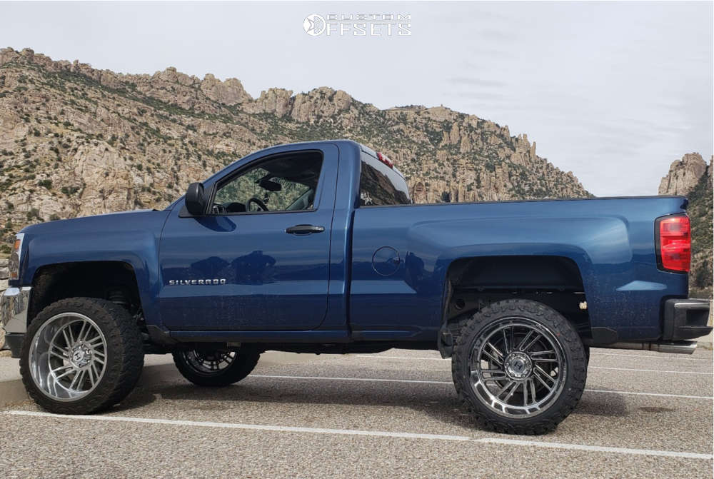 2017 Chevrolet Silverado 1500 with 22x12 -44 Hostile Stryker and 33/12.5R22 Atturo Trail Blade ...