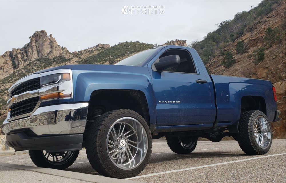 2017 Chevrolet Silverado 1500 with 22x12 -44 Hostile Stryker and 33/12.5R22 Atturo Trail Blade ...