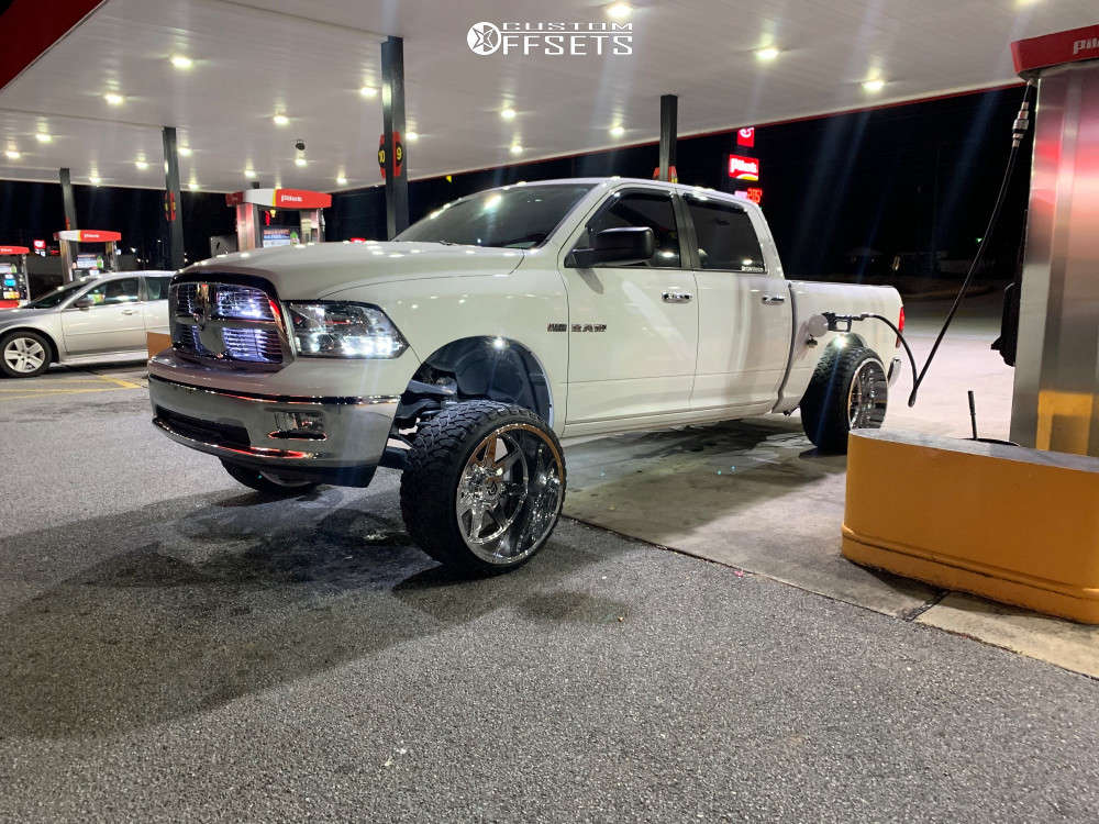 2012 Ram 1500 with 24x14 -76 Dropstars 655c and 33/12.5R24 RBP Repulsor ...