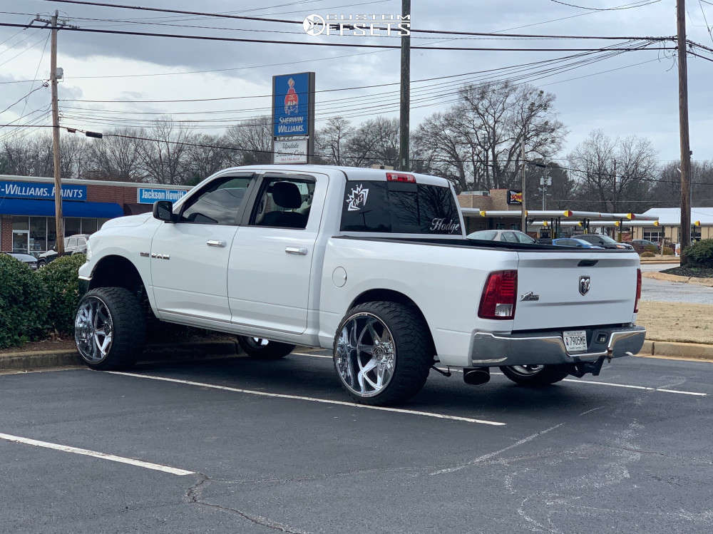 2012 Ram 1500 with 24x14 -76 Dropstars 655c and 33/12.5R24 RBP Repulsor ...