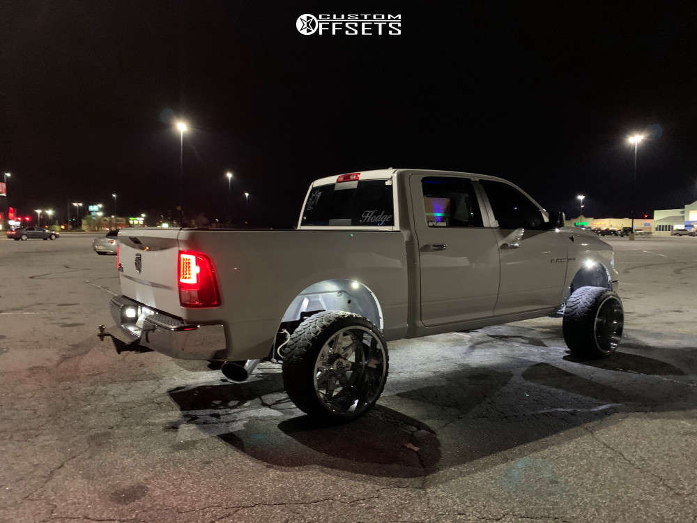 2012 Ram 1500 with 24x14 -76 Dropstars 655c and 33/12.5R24 RBP Repulsor ...