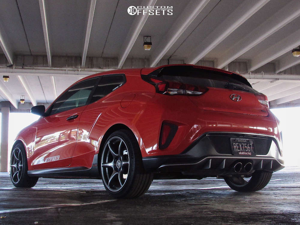 2019 Hyundai Veloster with 18x9 35 Kansei Tandem and 235/40R18 ...