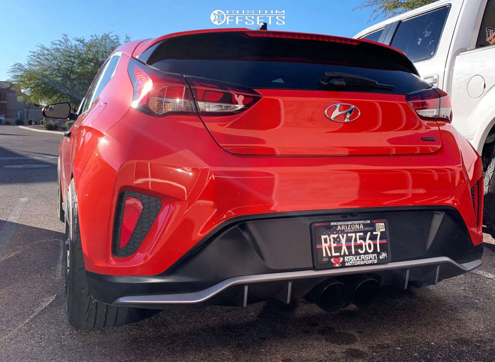 2019 Hyundai Veloster with 18x9 35 Kansei Tandem and 235/40R18 ...