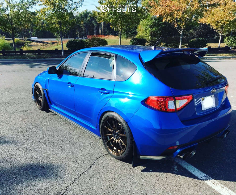 2014 Subaru WRX with 18x9.5 35 Cosmis Racing R1 and 265/35R18 Michelin ...