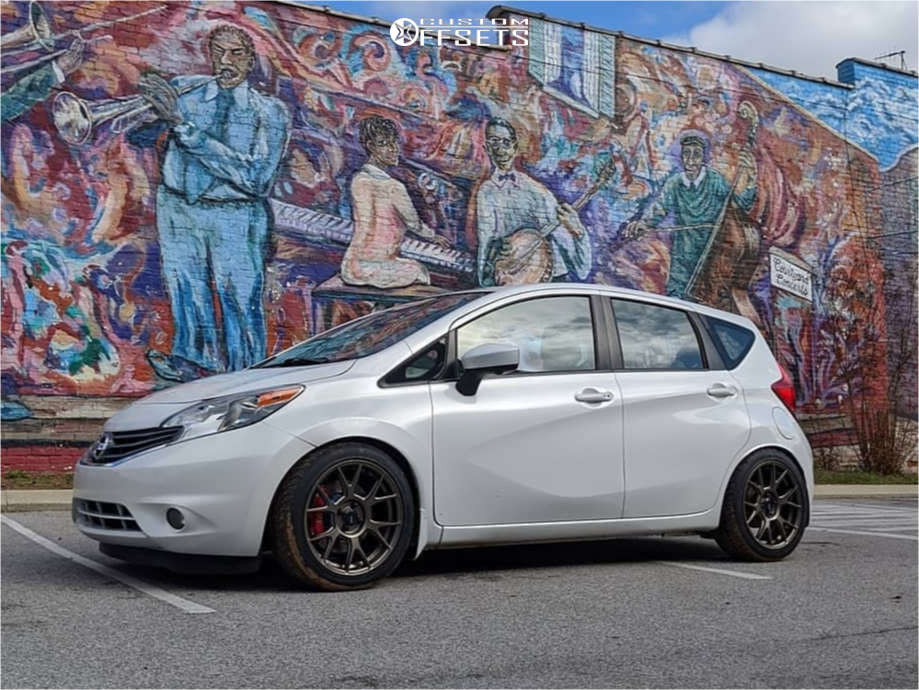 2016 Nissan Versa Note with 17x8 45 Konig Ampliform and 215/45R17 Nitto ...