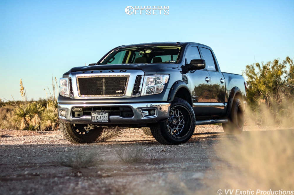 2017 Nissan Titan with 20x12 -44 Savage Offroad Sa01 and 285/55R20 ...