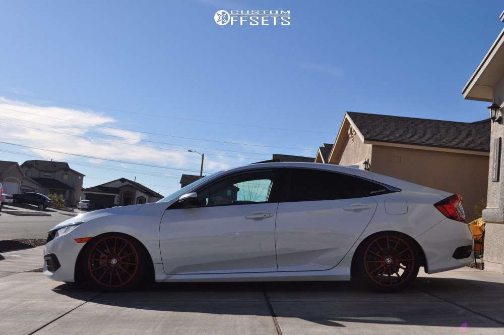 2017 Honda Civic with 18x8 45 Drag Concepts R16 and 225/40R18 Milestar ...
