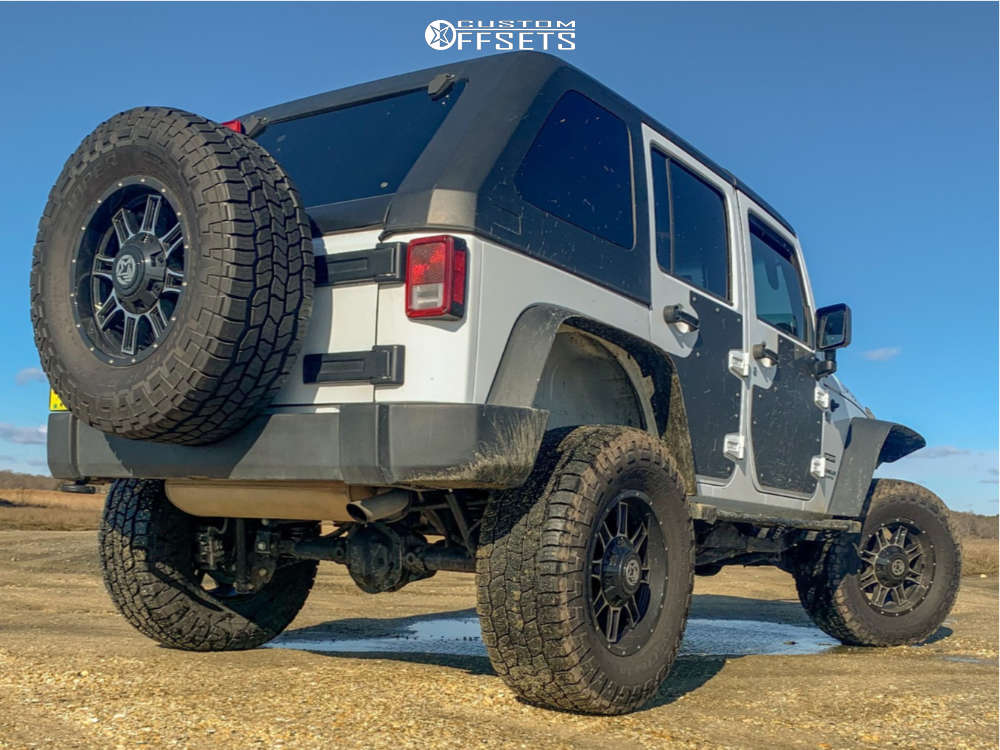 2017 Jeep Wrangler JK with 18x9 -12 Anthem Off-Road Instigator and 35/ ...