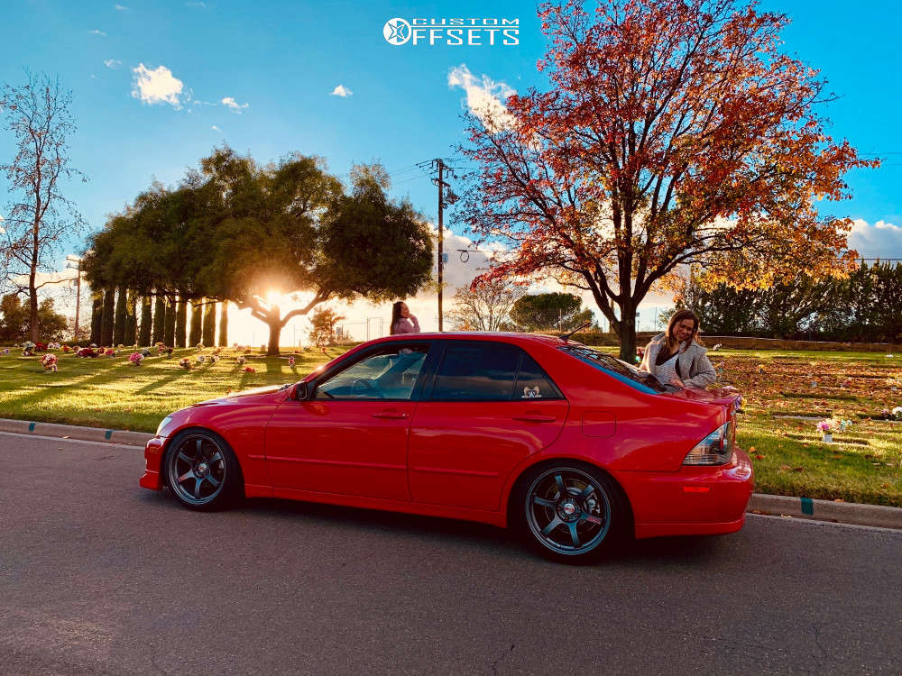 2002 Lexus IS300 with 18x9.5 38 Rays Engineering 57DR and 235/40R18 ...