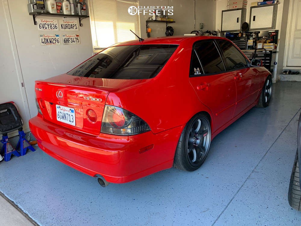 2002 Lexus IS300 with 18x9.5 38 Rays Engineering 57DR and 235/40R18 ...
