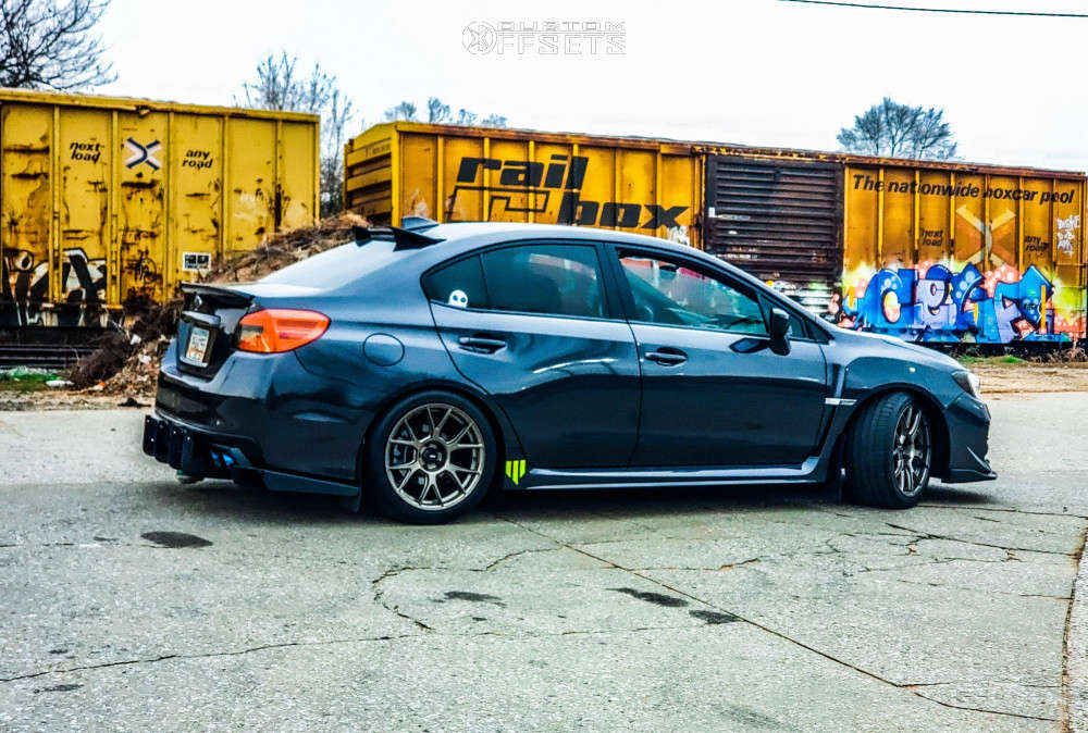 2016 Subaru WRX with 18x9.5 35 Konig Ampliform and 255/40R18 Falken ...