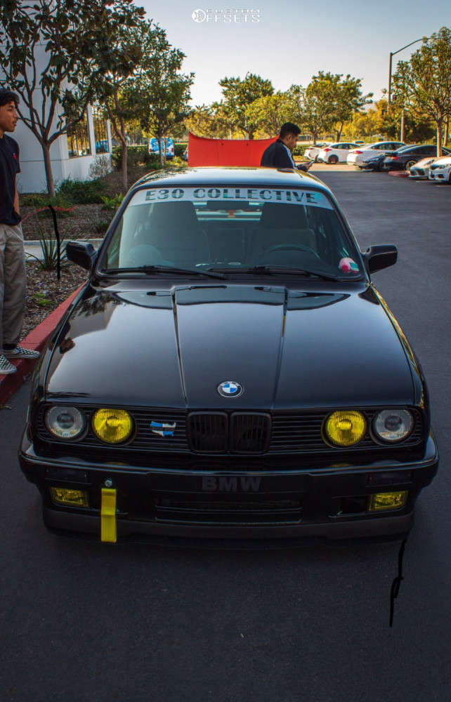1991 BMW 325i with 17x8 13 Borbet Type A and 205/40R17 Kumho Ps91 and ...