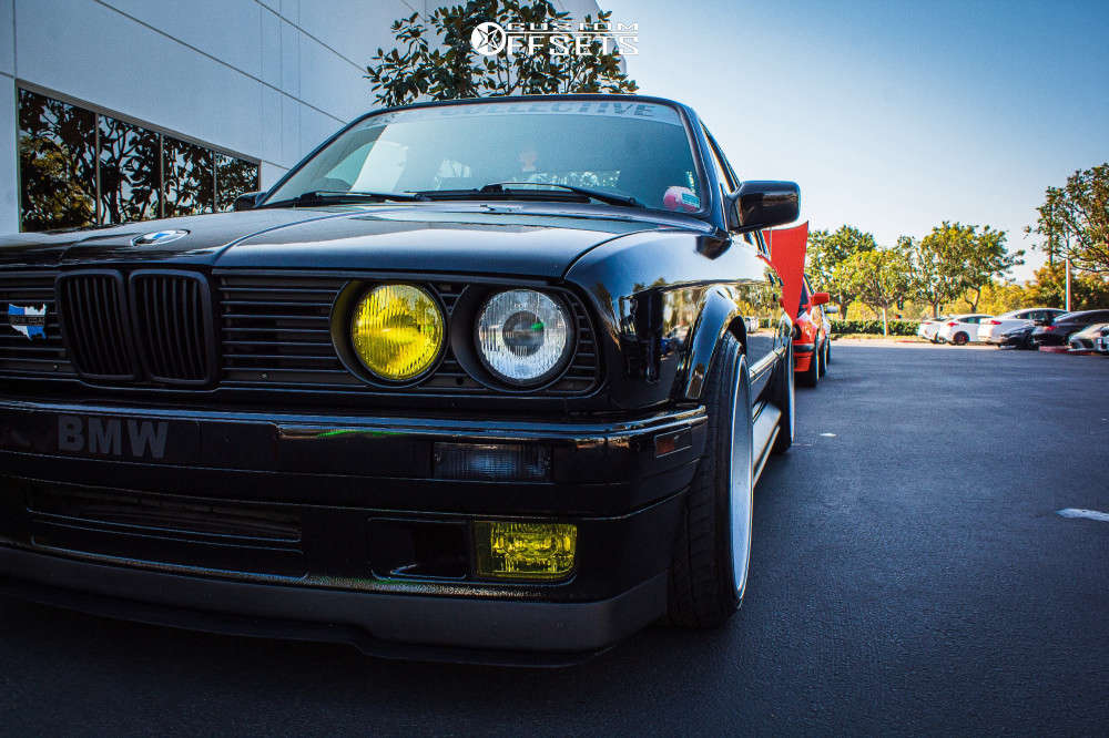 1991 BMW 325i with 17x8 13 Borbet Type A and 205/40R17 Kumho Ps91 and ...