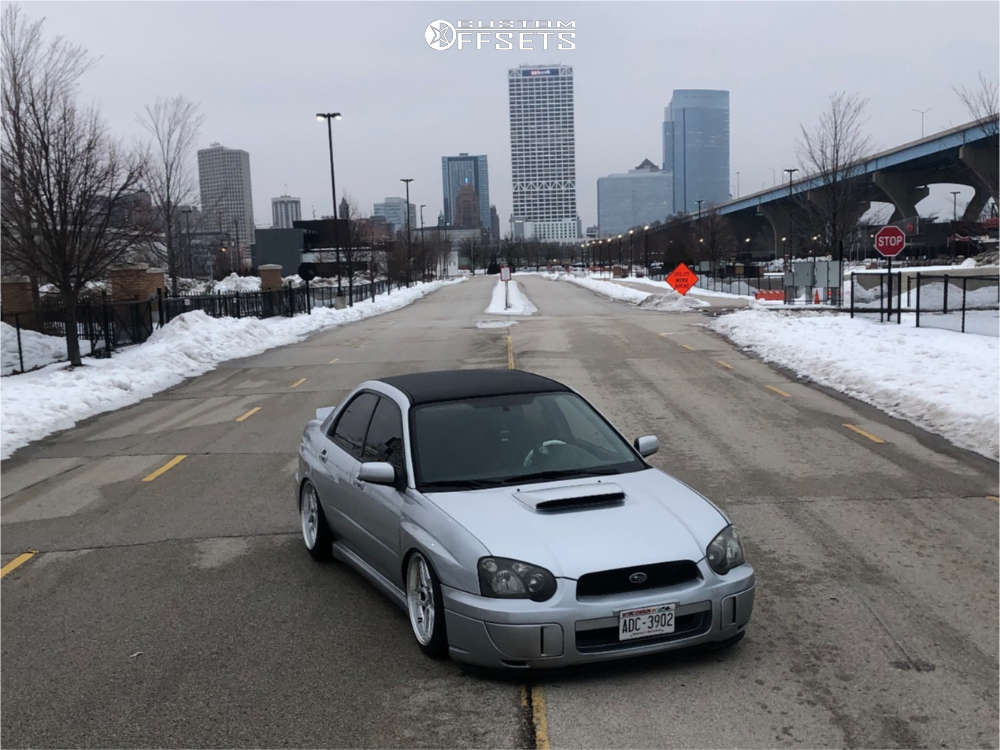 2004 Subaru WRX with 18x9.5 35 ESR CS15 and 235/35R18 Federal SS595 and ...
