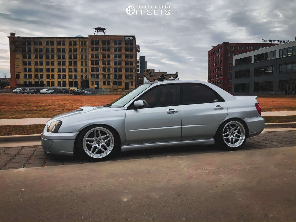 2004 Subaru WRX with 18x9.5 35 ESR CS15 and 235/35R18 Federal SS595 and ...